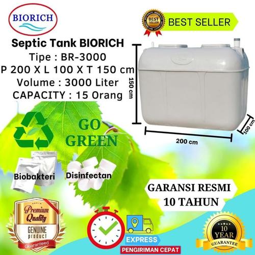 Jual ** Septic Tank Bio, Tangki Septik BIORICH BR-3000, BioTank - BioFil Septic Tank ** - Kota ...