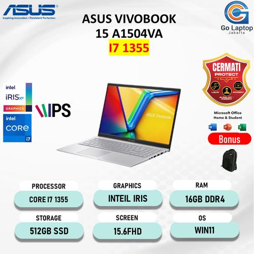Jual Asus Vivobook 15 A1504VA Core i7 1355U 16GB 512SSD W11 OHS 15.6 ...