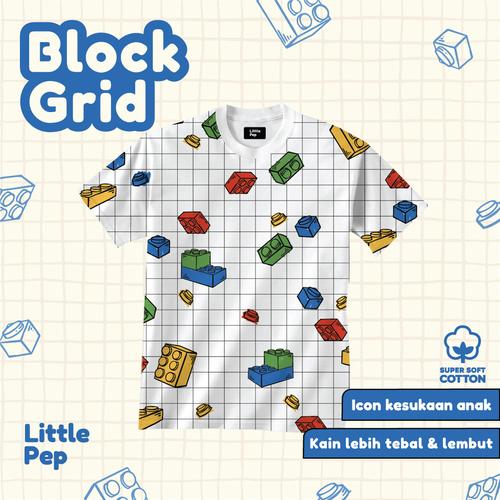 Promo Little Pep - BLOCK GRID - Baju anak dan dewasa motif lego - M ...