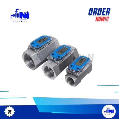 Jual Digital Flow meter Turbine 1 inch Flow meter Air/Solar/Minyak 1 In ...