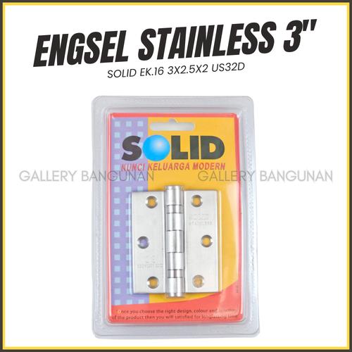 Jual Solid Engsel Stainless EK.16 3x2,5x2 US32D Door Hinge Bearing Blister Jendela Cendela Rumah ...