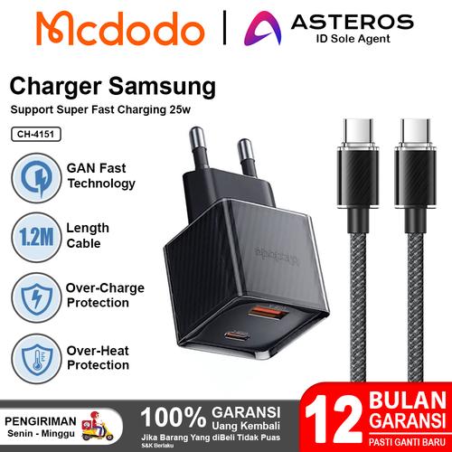 Jual MCDODO Charger Samsung A53 5G PD Super FAST Charging Dual Port 25W ...