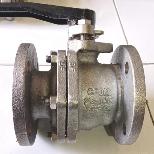 Jual Ball valve KITZ SS316/SCS14/CF8M Flange JIS 10K size 2 1/2 inch ...