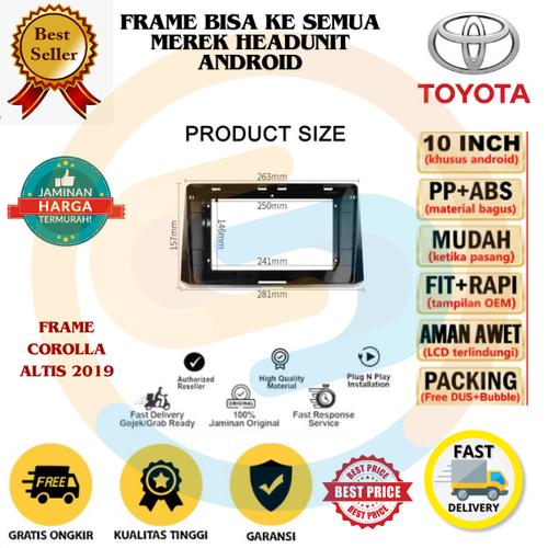Jual frame android 10 inch toyota corolla corola altis cross 2019 ...