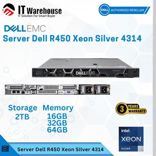 Promo Server Dell R450 Xeon Silver 4314 16 Core 2TB NL SAS PowerEdge ...