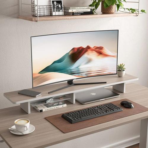 Jual Desk shelf meja kayu jati asli perhutani stand monitor komputer ...