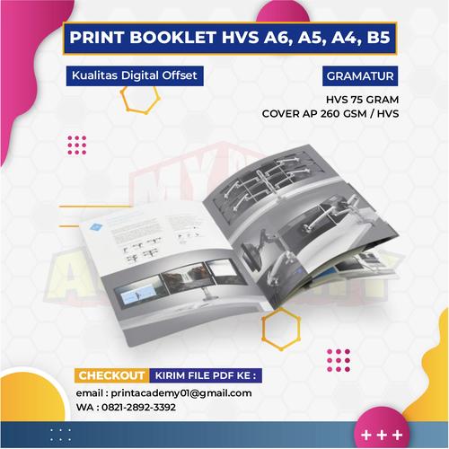 Jual CETAK BOOKLET / PRINT BOOKLET FULL COLOR , COVER COLOR HVS A4 B5 A5 A6, STAPLES TENGAH ...