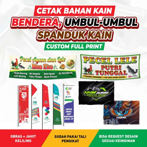 Jual Cetak spanduk kain, Umbul-umbul, Bendera | Custom | Full Print ...