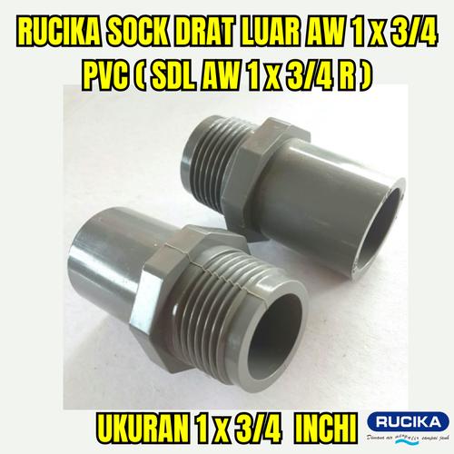 Jual Fitting Pipa Socket Drat Luar SDL Pipa PVC Paralon Ukuran 1 x 3/4 ...
