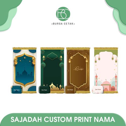 Jual Sajadah custom print nama / cetak sajadah dan pouch ukuran besar ...