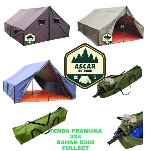 Jual Tenda pramuka 3x4 mtr | Kapasitas 10 sampai 12 Orang Bahan D300 ...