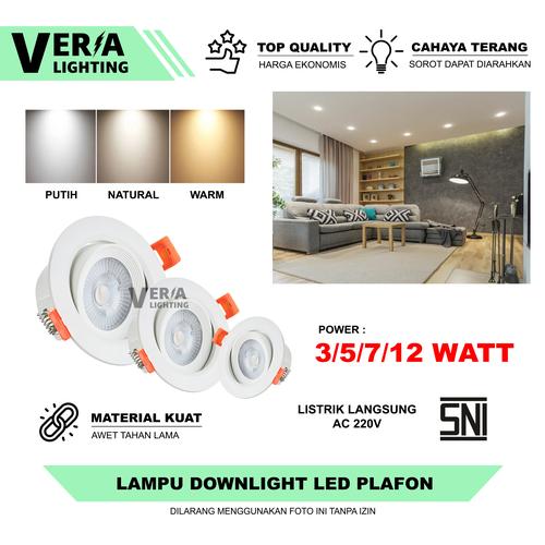 Jual Lampu Downlight LED 3 Watt 5 Watt 7 Watt 12 Watt Sorot Spotlight Spot - 3 Watt, Putih ...