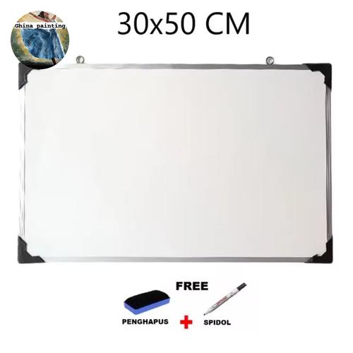 Jual Papan Tulis/Whiteboard Mini Uk 30cm x 50cm Free Spidol+Penghapus ...