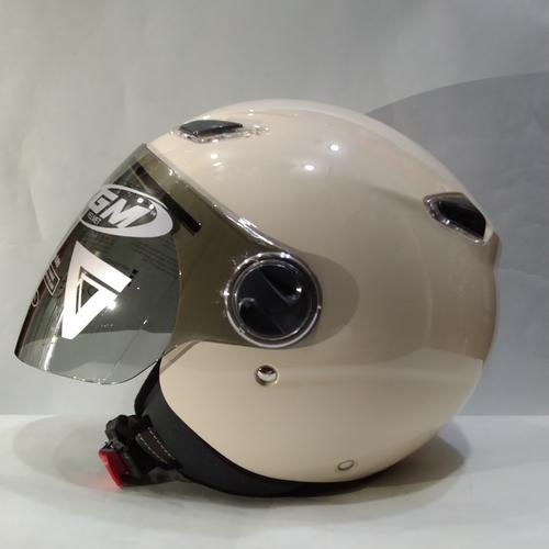 Jual HELM GM VENUS HIJAB SOLID CREAM PASTEL HELM HALF FACE - Kota ...