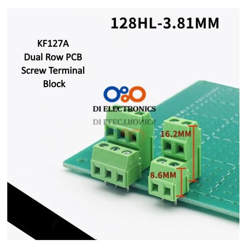 Jual KF128A Dual Row PCB Screw Terminal Block Pitch 3.81mm Pin Spacing ...