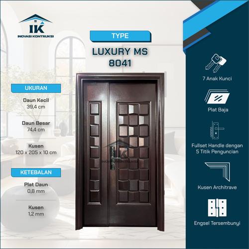 Jual IK - (LUXURY MS 8041) Pintu Plat Baja Mother And Son Utama Pintu Kamar / Pintu Baja Tahan ...