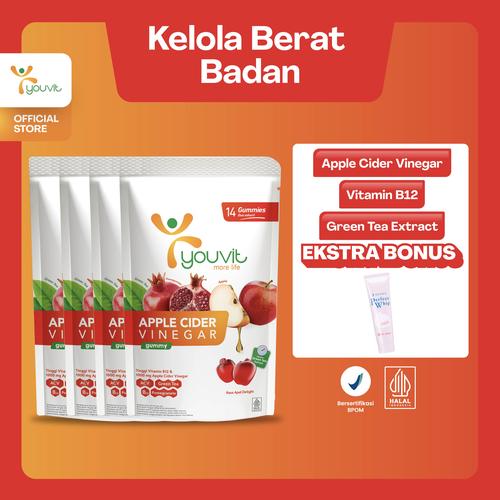 Promo Apple Cider Vinegar Gummy untuk Kelola Berat Badan | Youvit ACV 28 Hari dengan Apel ...