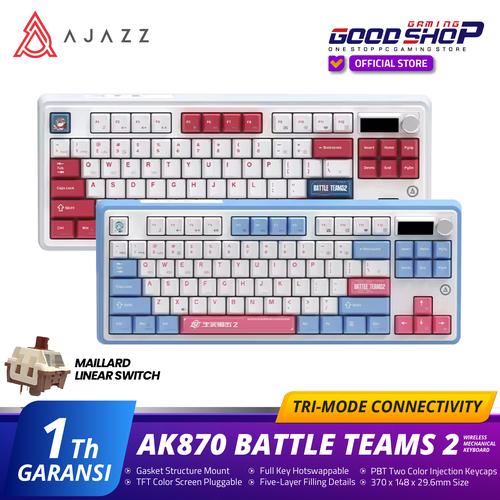 Promo Ajazz AK870 TRI-MODE Battle Teams Mechanical Keyboard - PRO PEAR ...