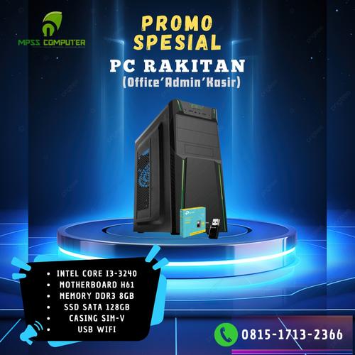Promo PC/CPU Rakitan Admin Kasir Office Intel Core i3-3220 Ram 8GB SSD ...