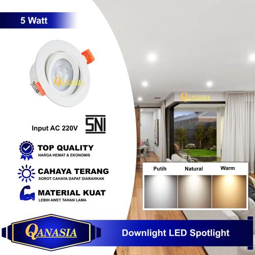 Jual Lampu Downlight LED Spotlight Spot Light 5 Watt 5W Putih Kuning ...