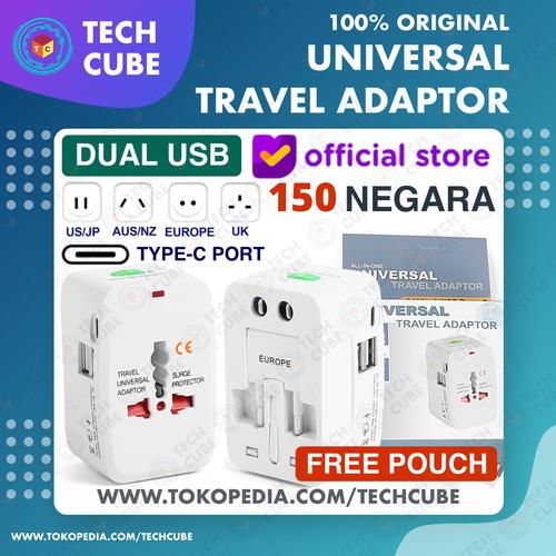 Promo Universal Travel Adaptor USB Charger Adapter Colokan Stop Kontak ...