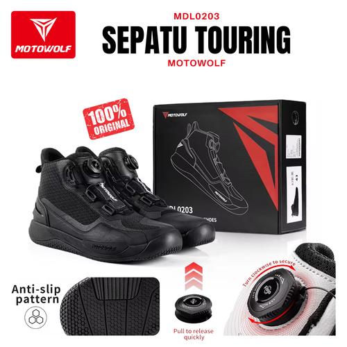 Jual Motowolf Sepatu Touring Motor Racing Boots Adventure Sunmori High ...
