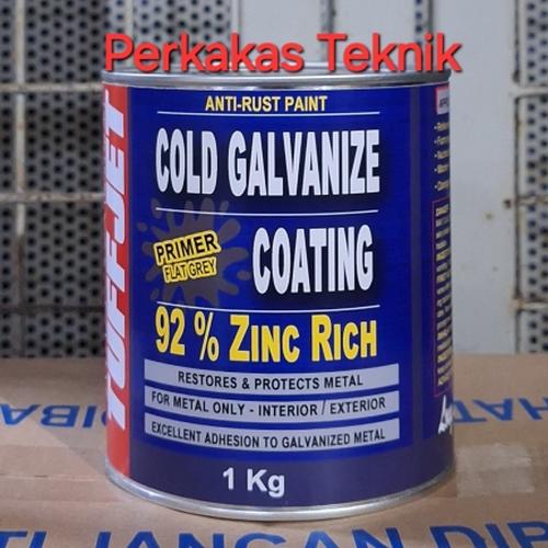 Jual TUFFJET COLD GALVANIZE COATING 92% Zinc Rich Primer Flat Grey 1 kg ...