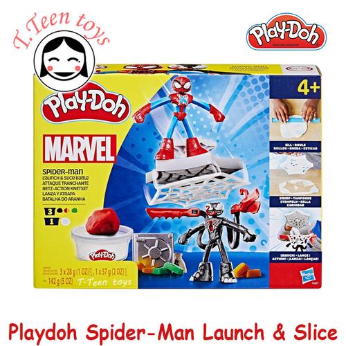 Jual PlayDoh Marvel Spider-Man Launch & Slice Battle Playset Play dough ...