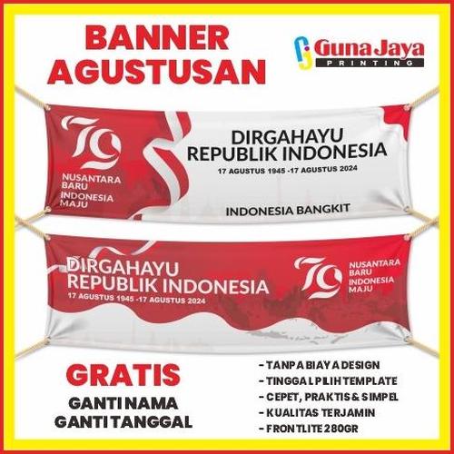 Jual Merdeka Banner Spanduk Agustusan 17 Agustus Hut Republik Indonesia ...