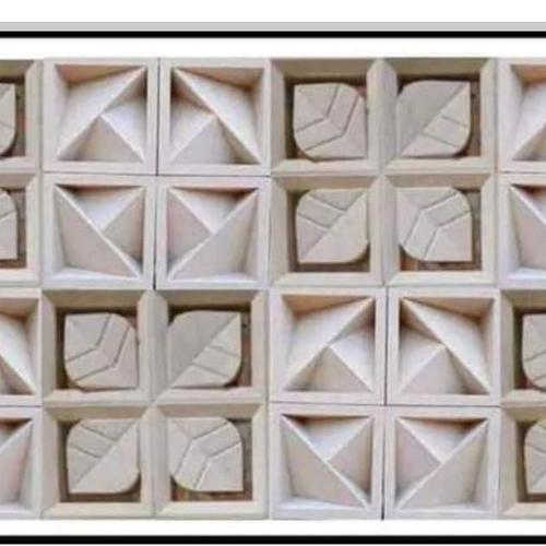 Jual roster beton loster minimalis motif daun mix arow putih - Kota ...