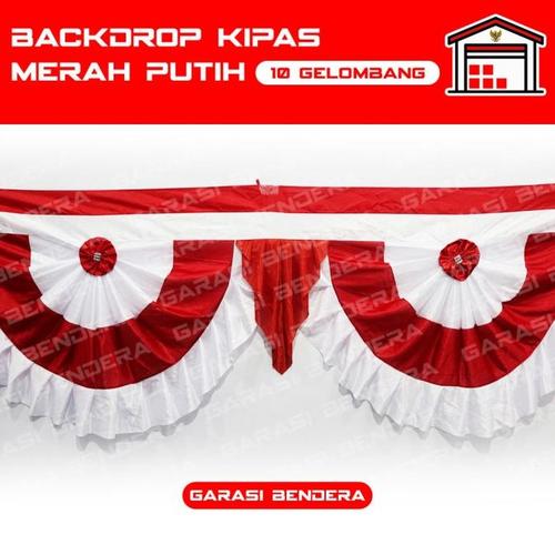 Jual Merdeka Background Bendera Merah Putih Premium Model Kipas ...