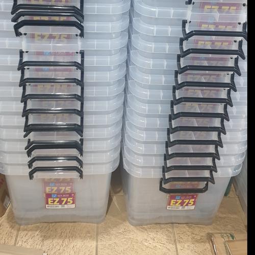 Jual Storage Box Container CB 75 Liter EZY Real Bening Transparan Kontainer Penyimpanan Barang ...