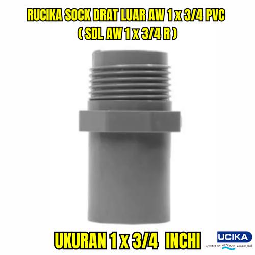 Jual PIpa Fitting Socket Drat Luar SDL Pipa PVC Paralon Ukuran 1 x 3/4 ...
