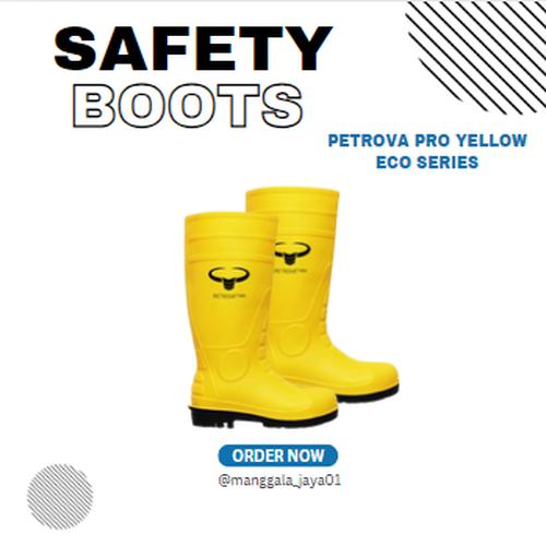 Jual Sepatu Boots Petrova PRO Yellow - Boots Air PVC APD Kontruksi ...
