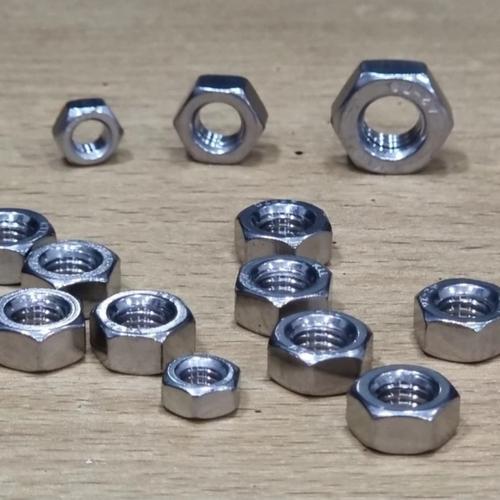 Jual Mur Stainless M3 M4 M6 M8 M10 M12 mur hex nut 304 StainLess baut ...
