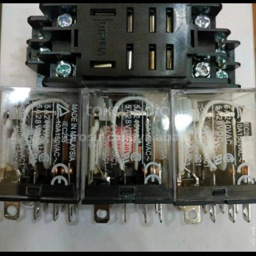 Jual relay Omron original ly2n 12vdc,24vdc,220vac plus socket/relay ...