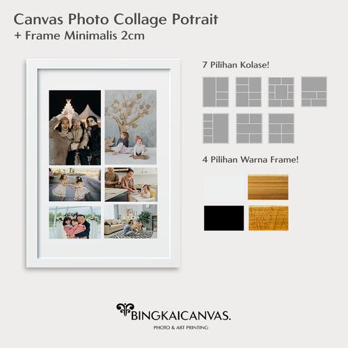 Jual Cetak Foto Bingkai Kanvas Kolase 16R 40x60cm Modern Bingkaicanvas ...