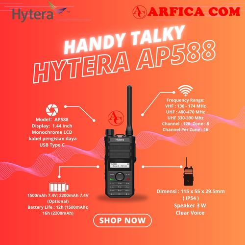 Jual HT HYTERA AP588 SINGLEBAND VHF - HYTERA AP 588 UHF HYT AP-588 VHF - Jakarta Barat - ARFICA ...