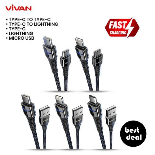 Jual Vivan Kabel Data Cable Fast Charging VFM100 Micro USB / VFC100 USB ...