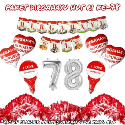 Jual Merdeka Paket Dekorasi Hiasan Balon Dirgahayu Hut Ri 17 Agustus ...