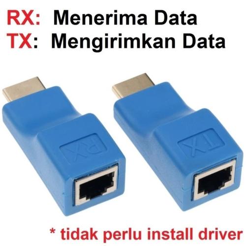 Jual HDMI Extender HDMI Extension Cable Lan Ethernet 30M RJ45 Cat5 Cat6 ...