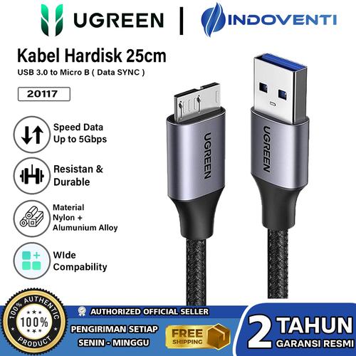 Jual UGREEN kabel Data HDD Harddisk External USB To Micro USB B 3.0 ...