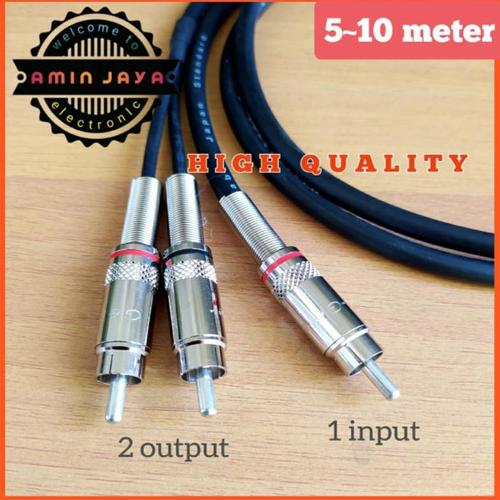 Jual Kabel rca subwoofer jack rca 2 ke 1 canare japan standard 5 sampai ...