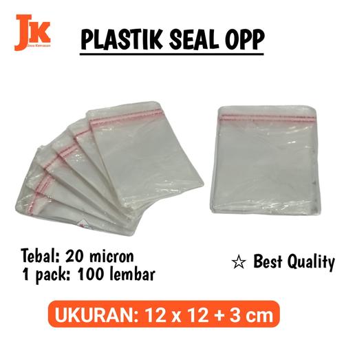 Jual OPP 12X12 CM KANTONG PLASTIK OPP BENING TRANSPARAN SEAL LEM ...