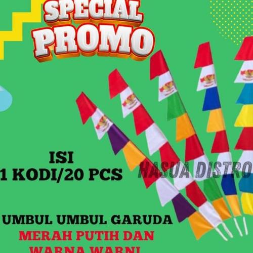 Jual Merdeka Isi 20 Bendera Umbul Umbul Garuda / Bendera Merah Putih Zig Zag 17 Agustus ...