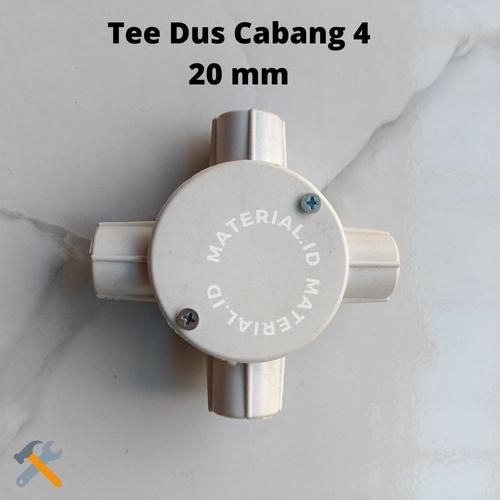 Jual T Tee Dus Listrik Hitam C4 Cabang 4 four three Way Conduit Konduit ...