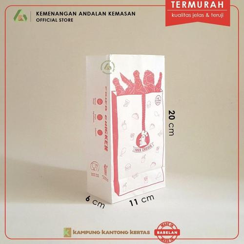 Jual KOMPAK Kemasan Fried chicken 1 PCS , Kantong Fried Chicken ...