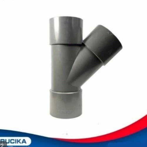 Jual tee y 4 x 2" inch 45 derajat / y branch PVC RUCIKA AW 4 x 2" INCH ...