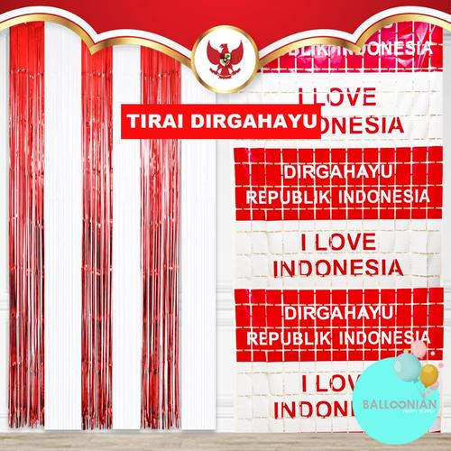 Jual [HUT RI] Tirai Merah Putih/Backdrop Dirgahayu/17 Agustus ...