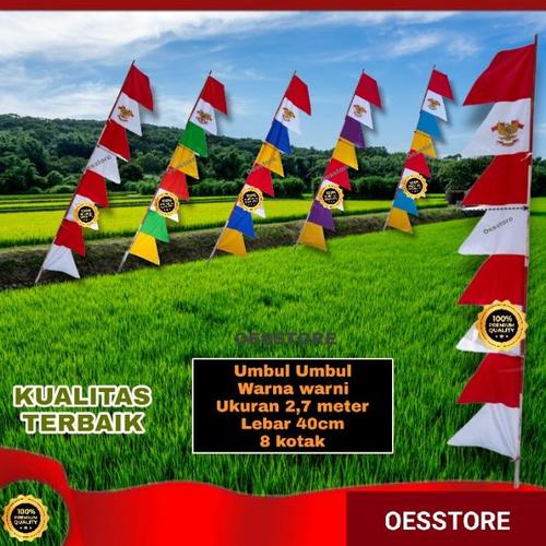 Jual Merdeka Bendera Umbul Umbul 17 Agustus Umbul Umbul Warna Warni 20Pcs / 1 Kodi - merah putih ...